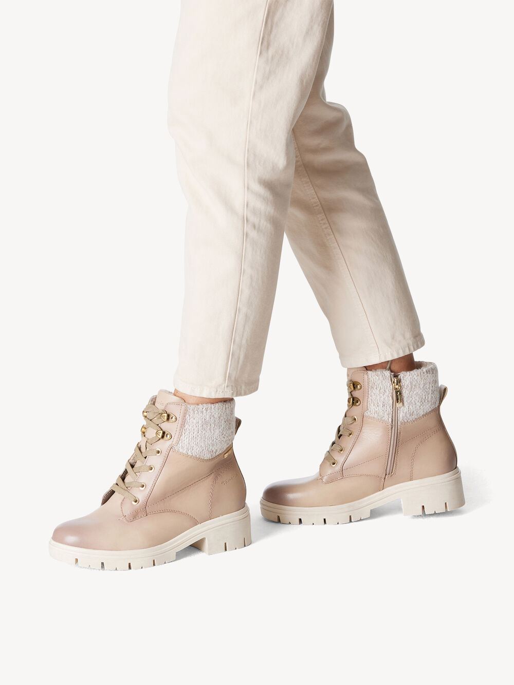 Lederstiefelette - beige 8-86224-41-411: Tamaris Stiefeletten & Boots ...