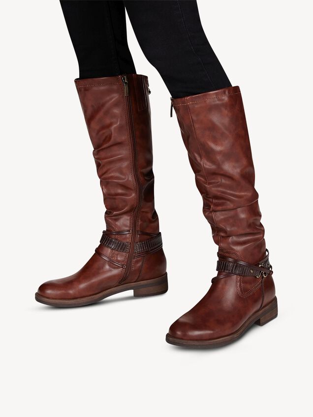 Flache Stiefel Braun